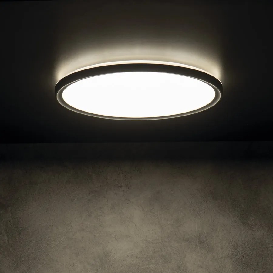 KANLUX KANLUX, AZPO stropní LED svítilna, průměr 225mm, 11,8 W, IP54, černá mat, 31501