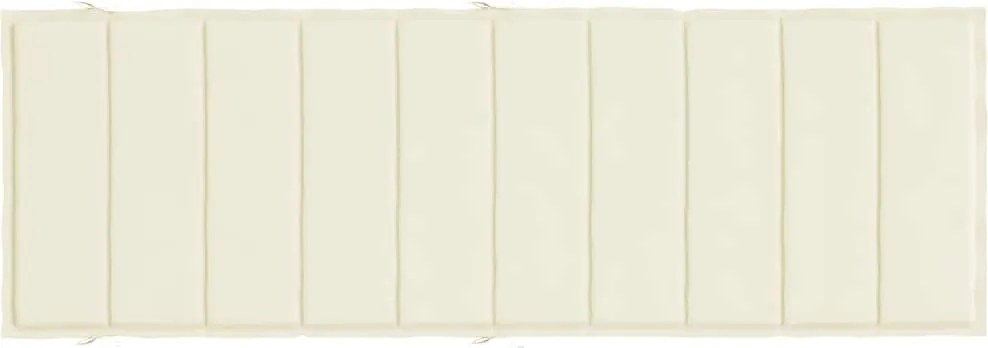 Poduška na lehátko krémová 186x58x4 cm oxfordská látka 314160