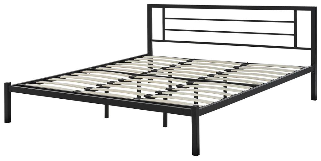 Kovová černá postel s rámem CUSSET 180 x 200 cm Beliani