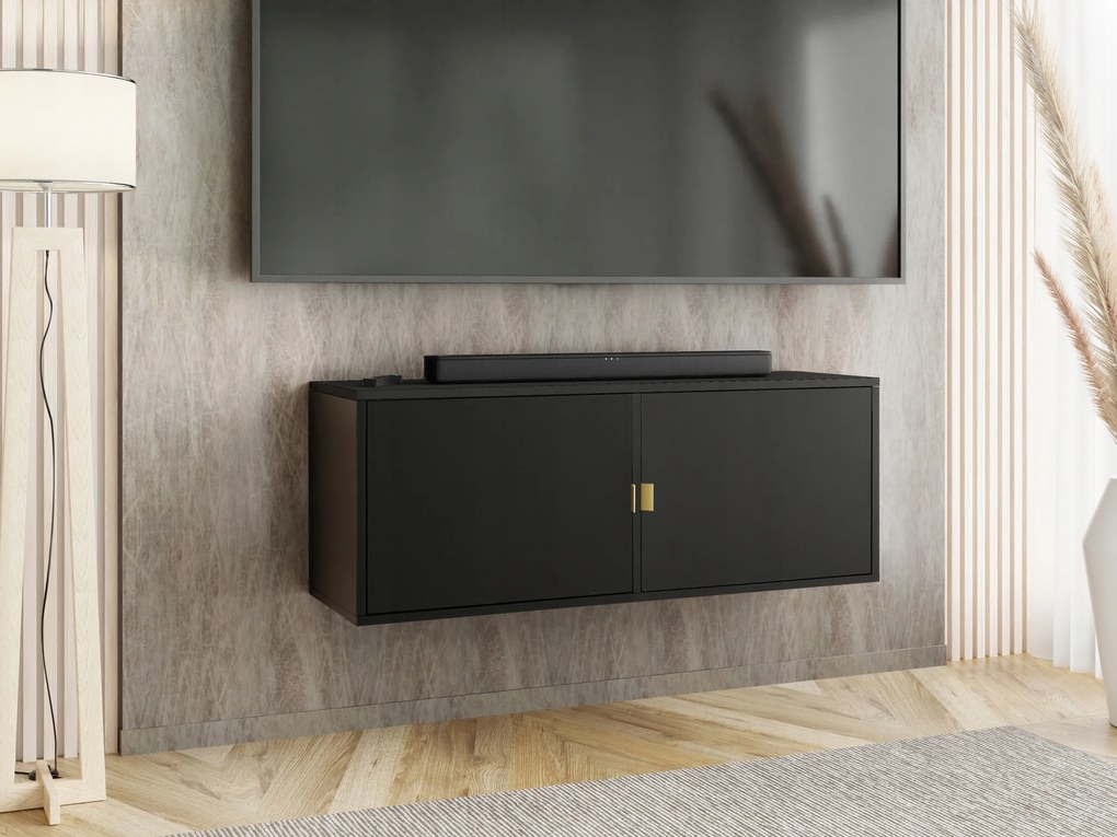 TV skříňka LUNO 2 uzavřená TV skříňka černý