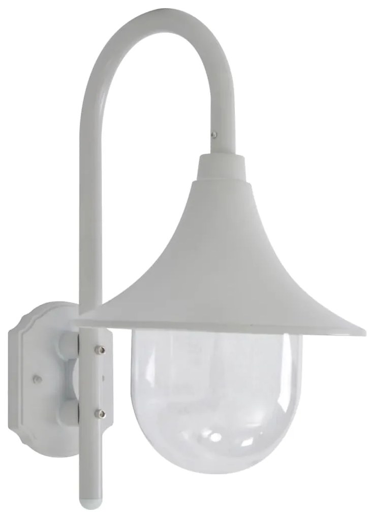 44212 vidaXL Zahradní nástěnná lampa E27 42 cm hliníková bílá