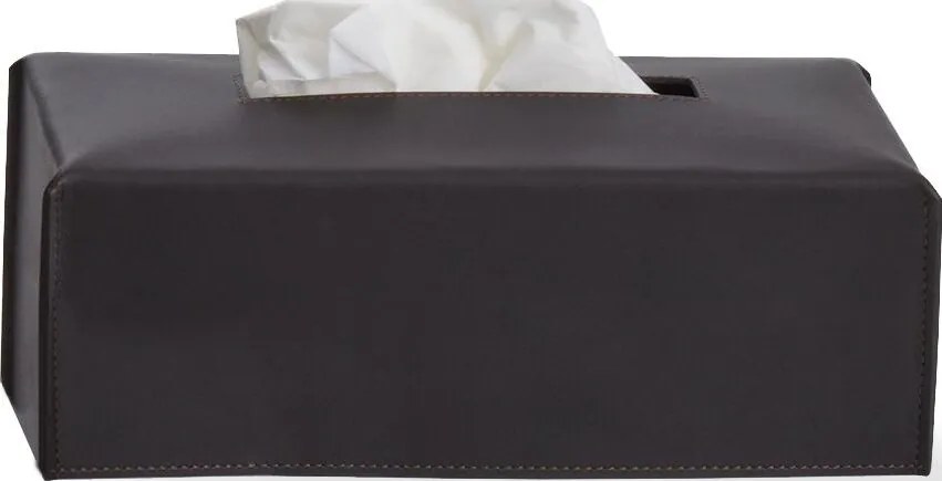 Box na kapesníky Nappa 24 cm černý