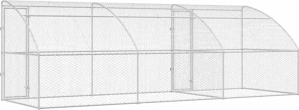 Psí kennel 3 ks Stříbrná 6 x 2 x 2 m Pozinkovaná ocel 3368339