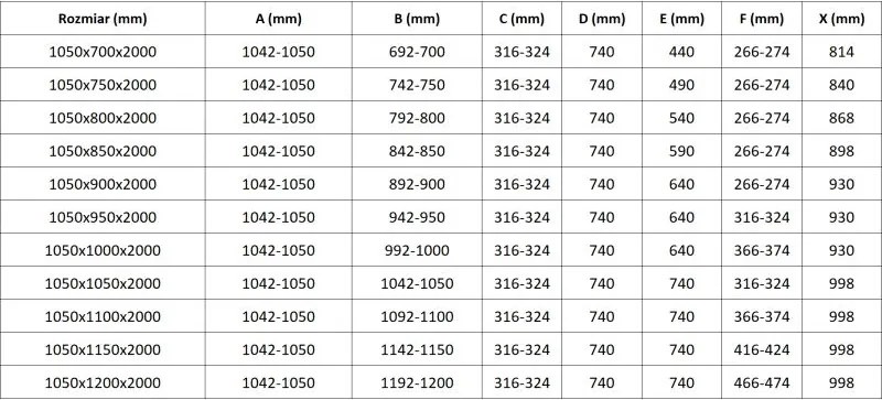 Mexen Lunar, L Duo výklopný sprchový kout 105 x 75 cm, 8mm čiré sklo, černý profil, 834L-105L-075P-70-00