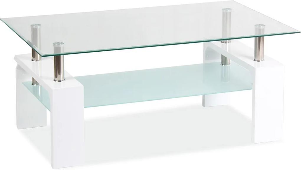 Stylový konferenční stolek v bílé barvě typ II BASIC KN126