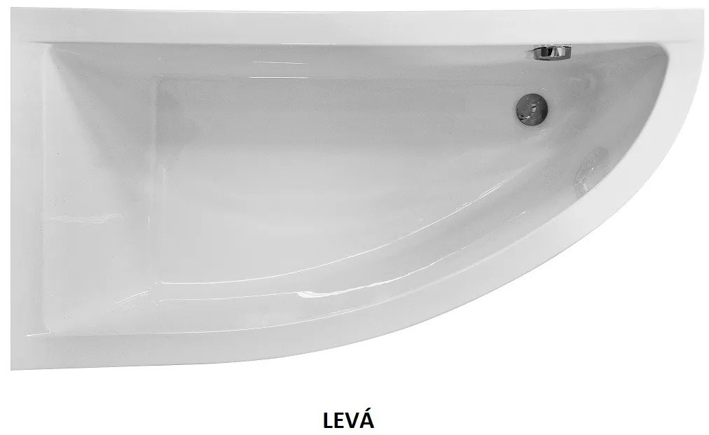 Olsen Spa FONDI 150 x 70 cm OLVFON15L+OLVPINOZ vana vč. nožiček levá