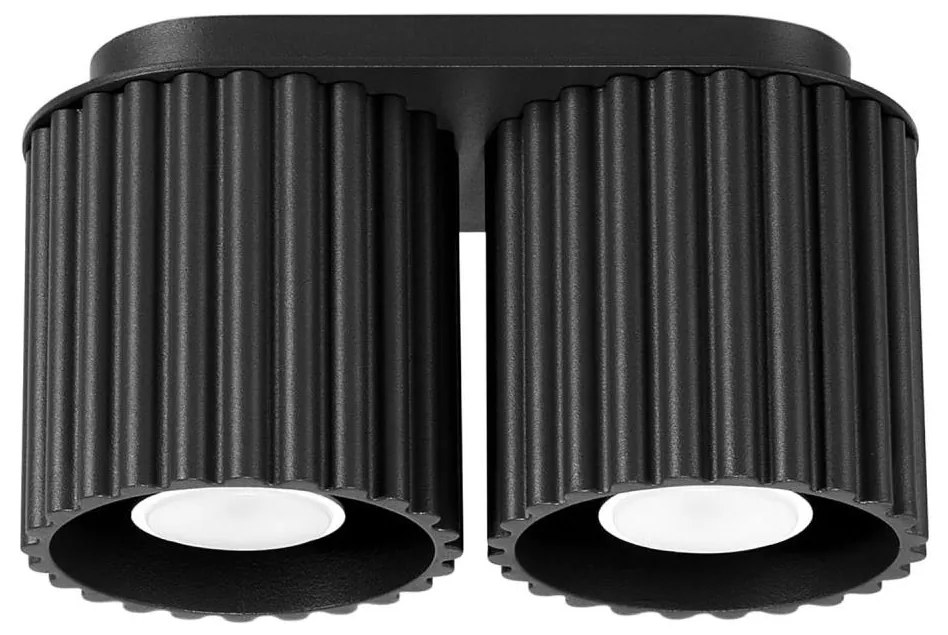 Sollux  SL.1785 - Bodové svítidlo AURA 2xGU10/10W/230V černá SL.1785