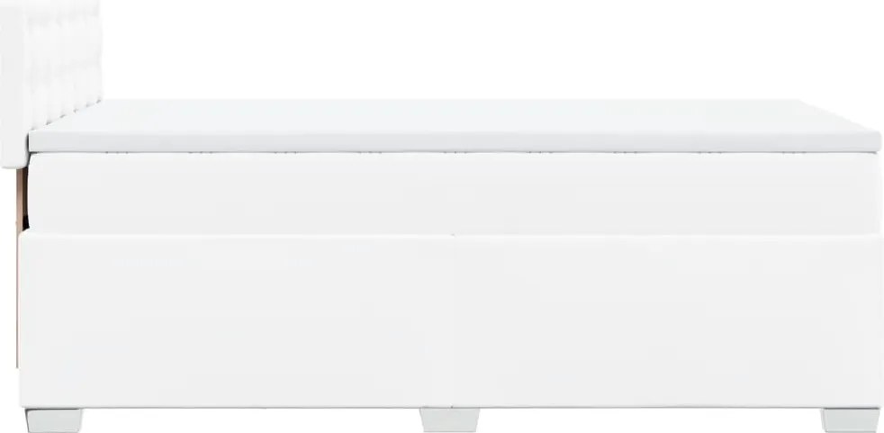 Box spring postel s matrací bílá 100x200 cm umělá kůže 3286109