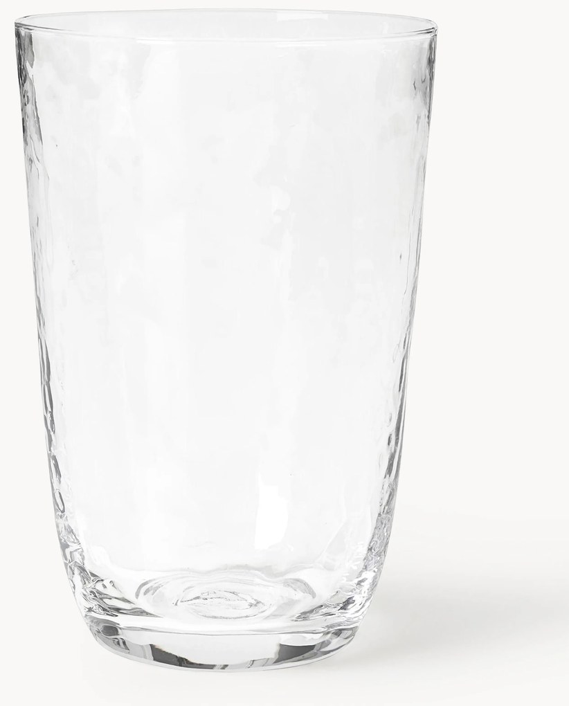 Ručně foukaná sklenices nerovným povrchem Hammered, 4 ks