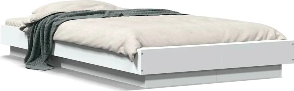 Rám postele s LED osvětlením bílý 100 x 200 cm kompozitní dřevo 3281112