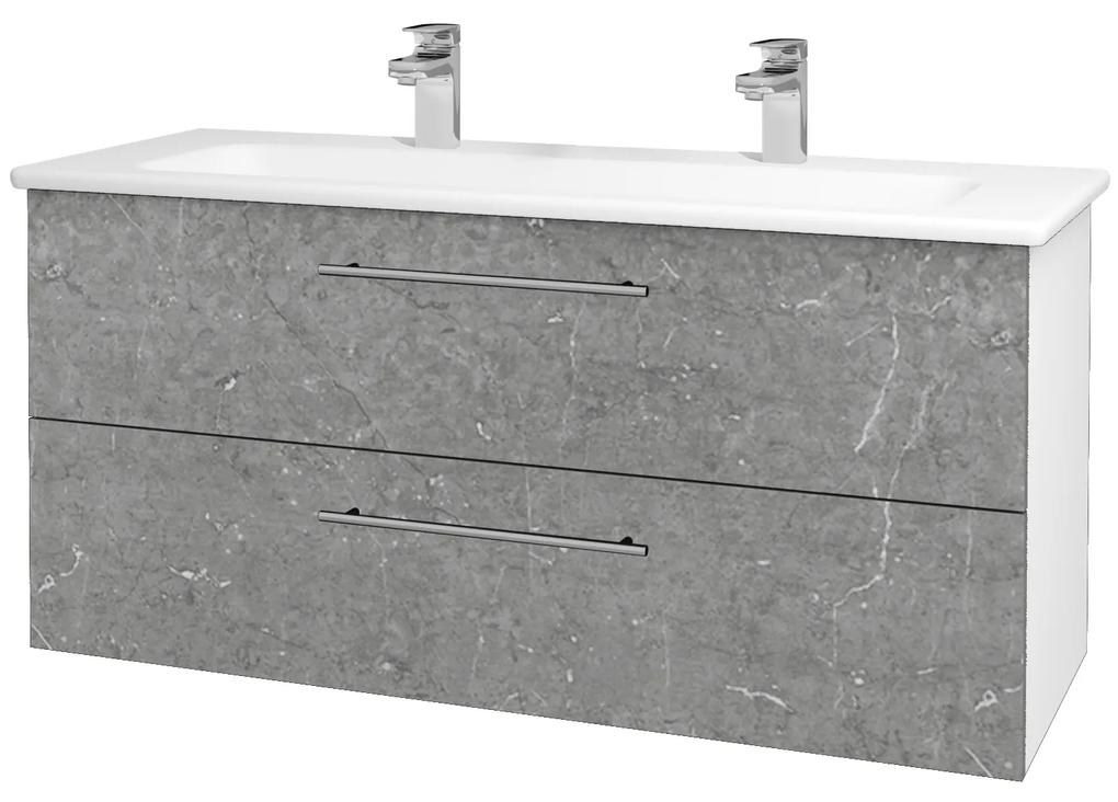 Dřevojas Koupelnová skříň GIO SZZ2 120 Varianta: N07 Stone / Úchytka T04 / N07 Stone
