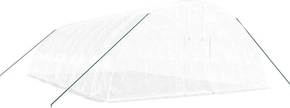 Skleník s ocelovým rámem bílý 60 m² 10 x 6 x 2,85 m 3188119