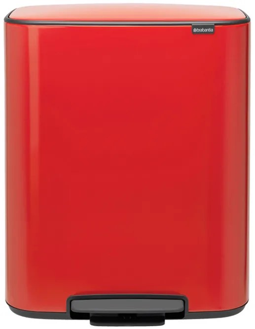 Brabantia BO pedálový koš 2x30L červená