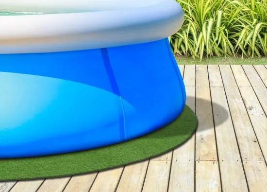 Koberec umělá tráva Sporting bez nopů kruh 300cm pod bazén