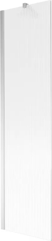 Mexen Next, vanová zástěna 1-křídlová 50 x 150 cm, fixní křídlo, 6 mm sklo s pruhy, chromový profil, 895-050-000-00-09-01