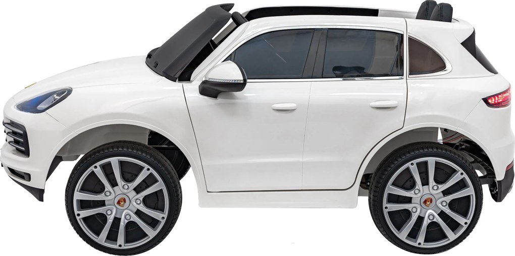 Ramiz Elektrické autíčko Porsche Cayenne S na baterie pro děti bílý lak SUV + dálkové ovládání