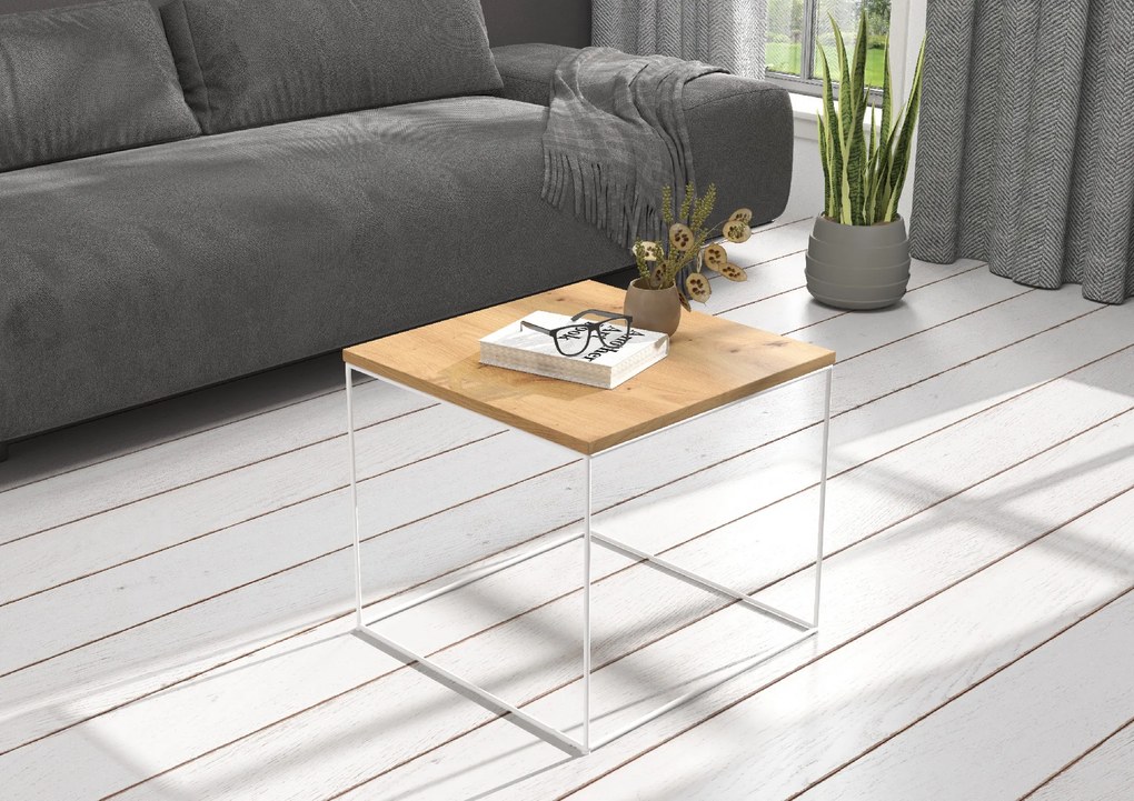 ADRK Furniture Konferenční stolek ELENA 50x50 CT-ELE-W-A