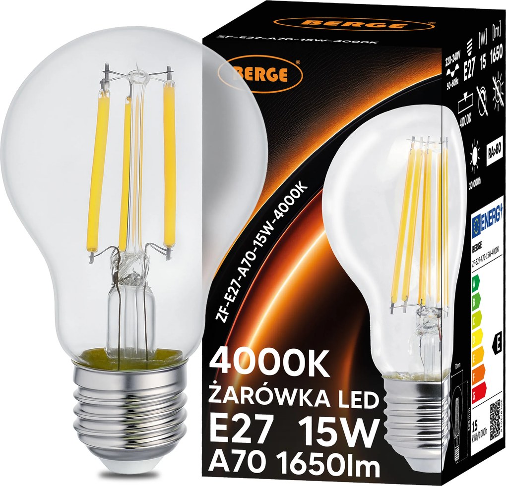 SADA 6x LED žárovka E27 15W 1650lm 4000K - neutrální bílá