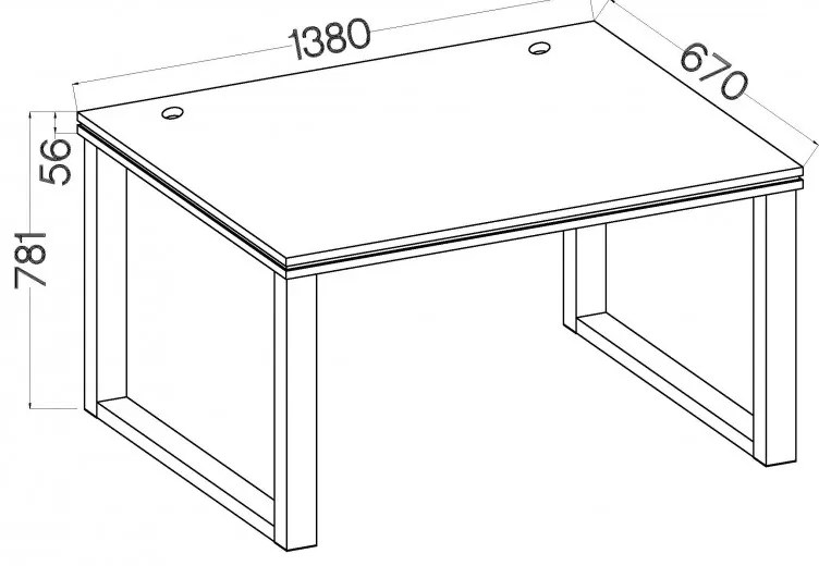 Falco Psací stůl Matylda 160 světle šedá