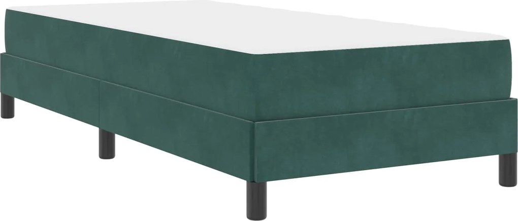 Postel s boxspringem s matrací Tmavě zelená 90 x 190 cm textil 3398662
