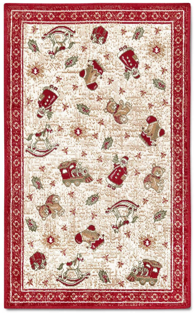 Villeroy & Boch Kusový koberec Toy's delight se střiženým vlasem 106217 Red, Multicolor, 50x80, červená, obývací pokoj