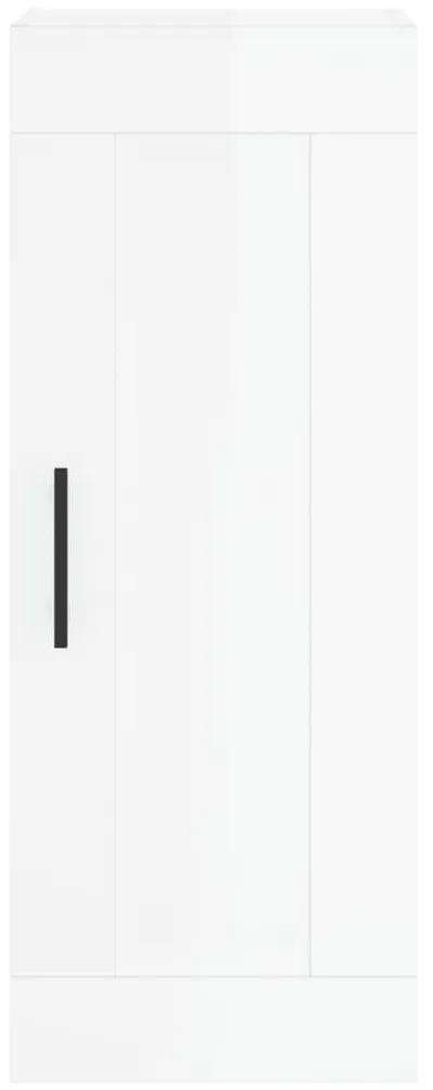 Skříň highboard bílá s vysokým leskem 34,5x34x180 cm kompozit,  3200283