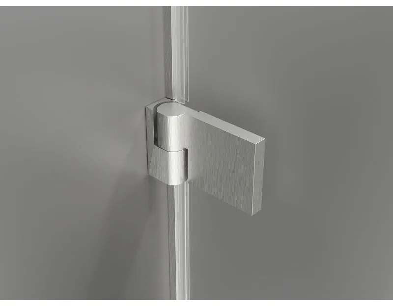 Mexen Lunar-B Duo výklopný sprchový kout 100 x 70 cm, čiré sklo, broušená ocel, 832-100L-070P-97-00