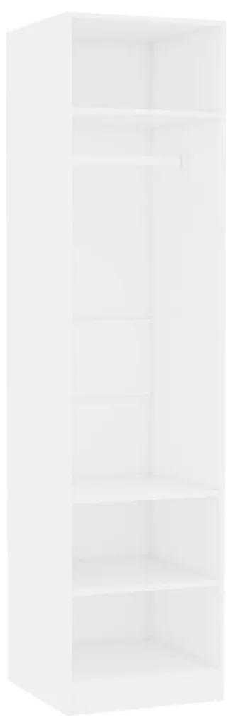 Šatní skříň bílá 50 x 50 x 200 cm dřevotříska - Default Title