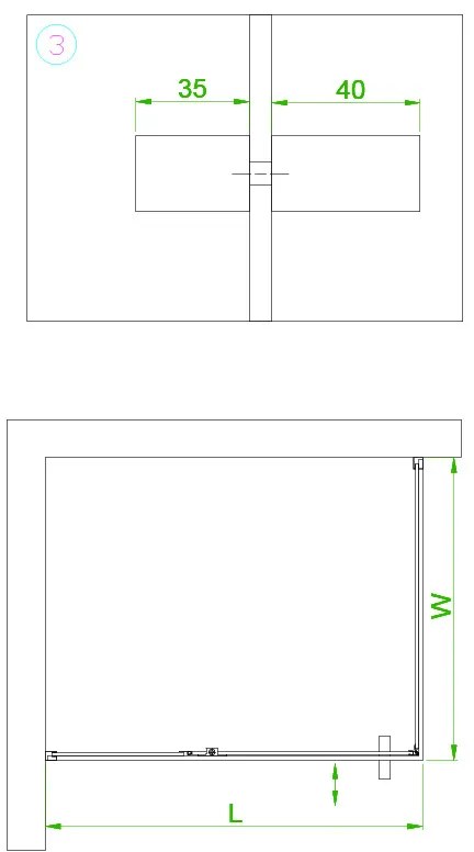 BPS-koupelny Obdélníkový sprchový kout HYD-OK16AS 100x90 černá/transparent - bez vaničky