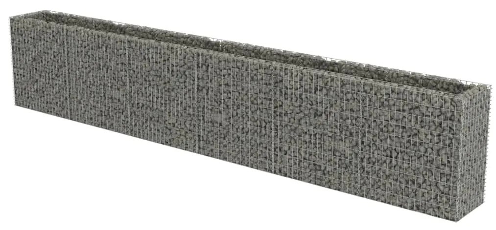 Gabionový vyvýšený záhon pozinkovaná ocel 540 x 50 x 100 cm 143566