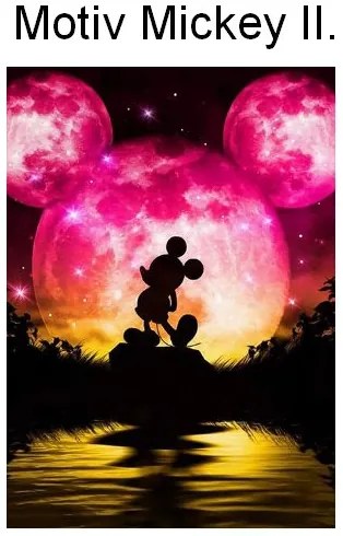 Diamantové malování - Filmové a pohádkové postavy II. (kulaté diamanty) Motiv: Mickey II., Rozměr: 30x40 cm
