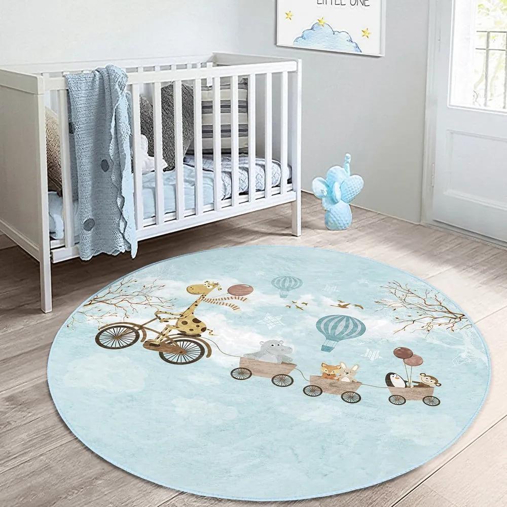 Světle modrý dětský koberec ø 80 cm Comfort – Mila Home