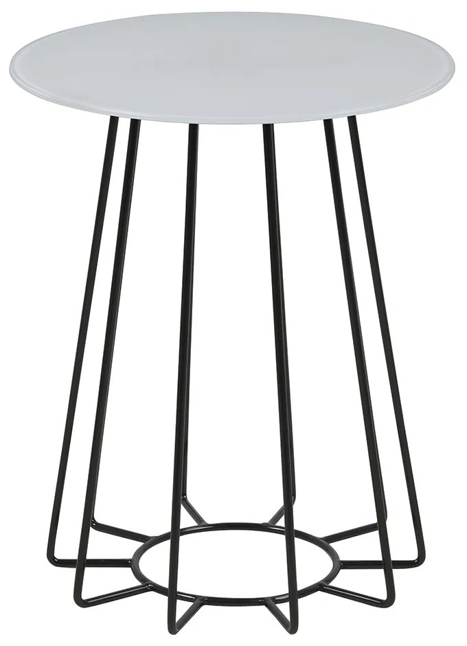 Design Scandinavia Konferenční / noční stolek Goldy, 50 cm, černá/bílá