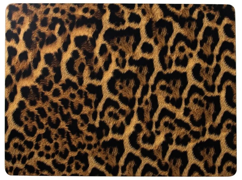 Pevné korkové prostírání s motivem leopardí kůže (4ks) - 30*40*0,4cm