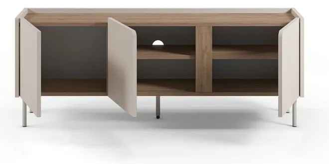 TV stolek v dekoru dubu v krémovo-přírodní barvě 140x53x35 cm Lucile – Marckeric