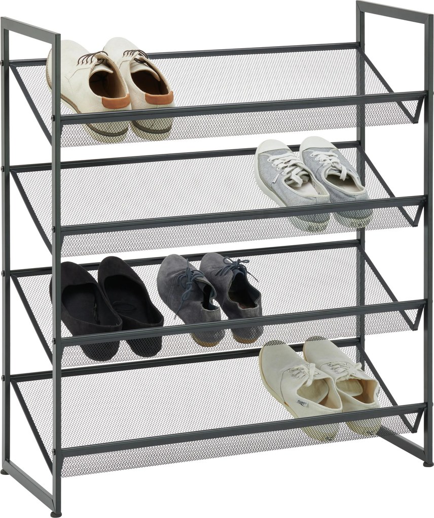XXXLutz REGÁL NA BOTY, černá, 72/80/30 cm Xora - Regály na boty - 000537002303
