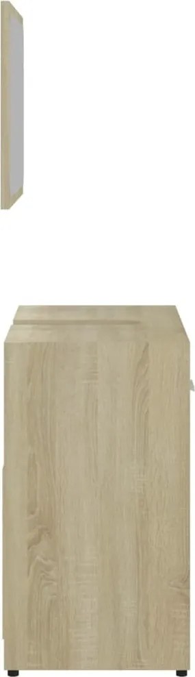 vidaXL Sada koupelnového nábytku kompozitní dřevo [802582] Barva: dub sonoma