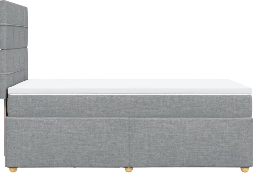 Box spring postel s matrací světle šedá 80 x 200 cm textil 3293407
