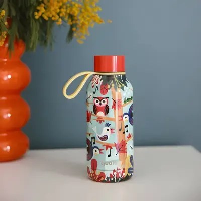 Quokka Solid Ptáci / Dětská termoláhev / 330 ml