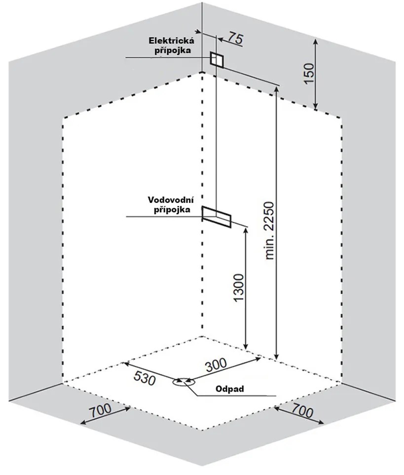 BPS-koupelny Hydromasážní box HYD-Limer 100, 100x100 bez sauny