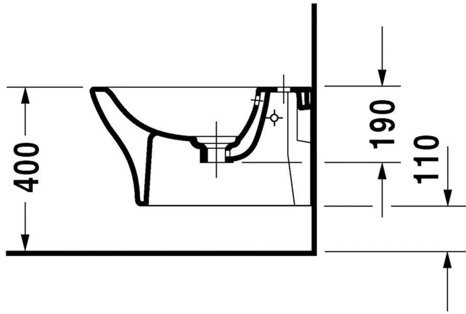 Duravit Puravida - závěsný bidet 36x54,5 cm 2247150000