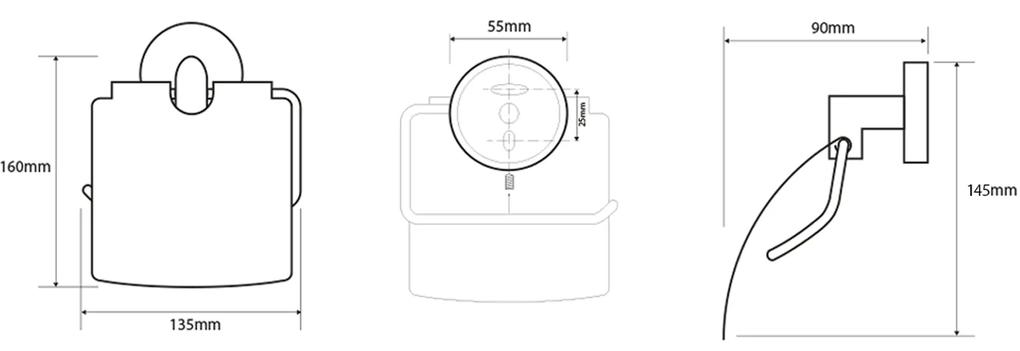 Sapho X-STEEL držák toaletního papíru s krytem, nerez mat - XS701