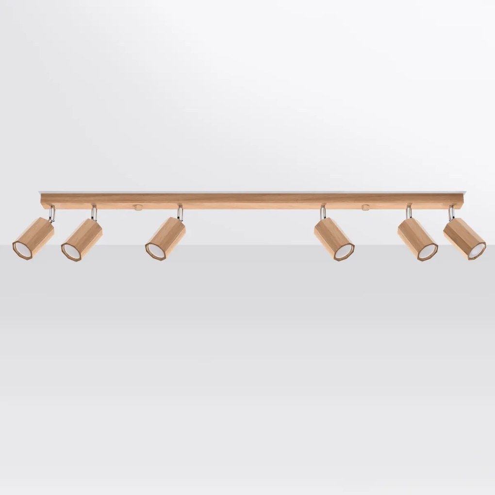 Sollux Lighting Stropní svítidlo ZEKE 6 dub