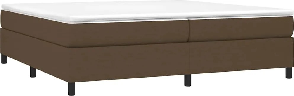 Box spring postel s matrací tmavě hnědá 200x200 cm textil 3144450