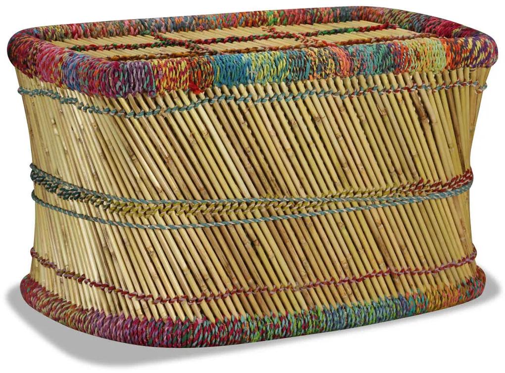 Konferenční stolek bambus chindi design vícebarevný - Default Title