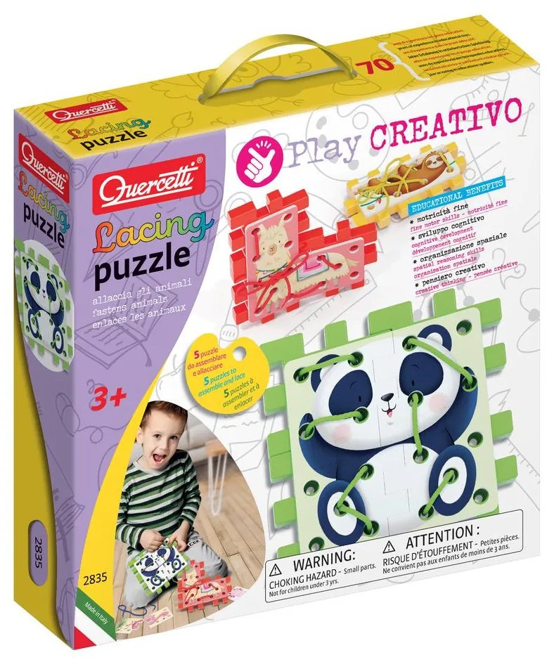 Quercetti Play Creativo Lacing Puzzle – provlékací měkké skládačky