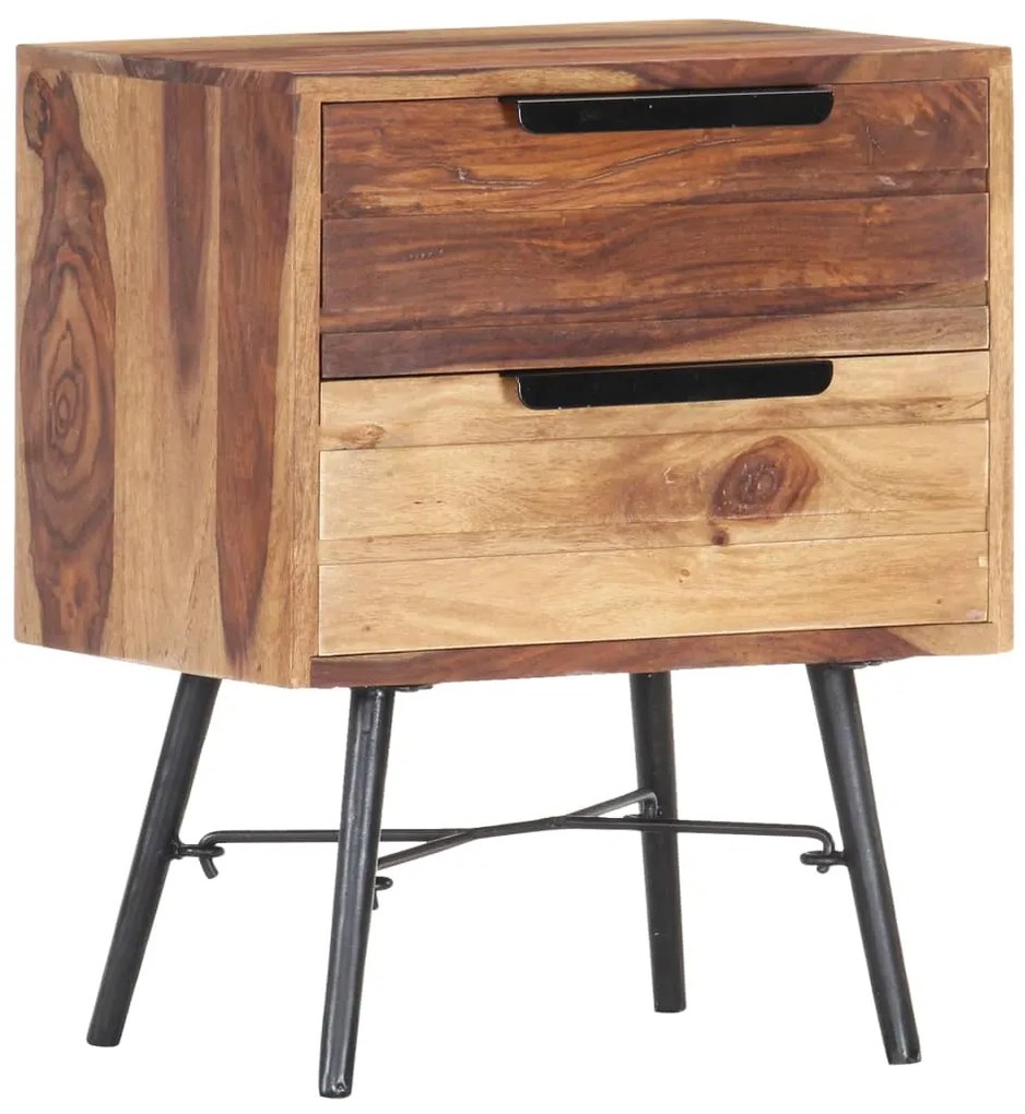 287363 vidaXL Noční stolek 40 x 30 x 50 cm masivní sheeshamové dřevo