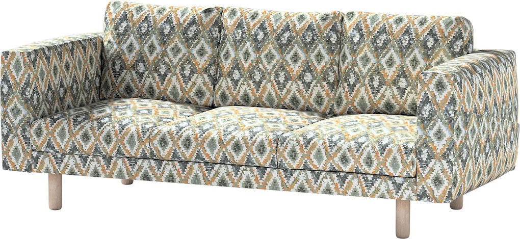 Potah na pohovku IKEA Norsborg 3-místná barva modrá látka pletený vzor, vzorované