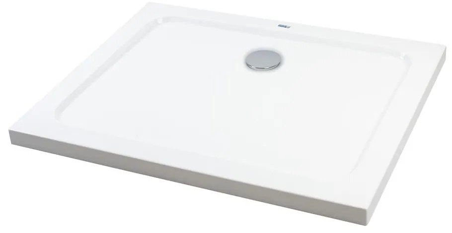Coria 80x100x5 cm Obdélníková akrylátová sprchová vanička se sifonem