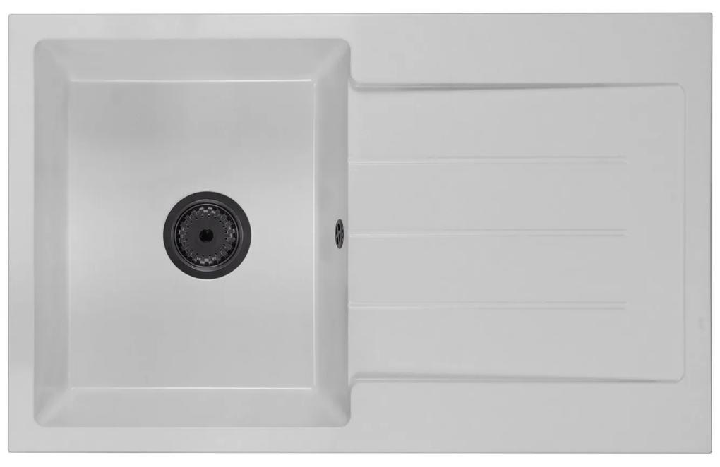 Kuchyňský dřez Ruxom (bílá) (bez otvoru pro baterii) (P). 1065973